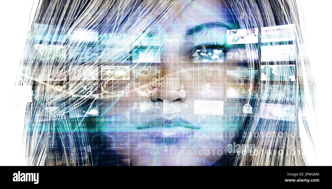 Virtual Reality with Augmented Technology Software Solutions Stock ...