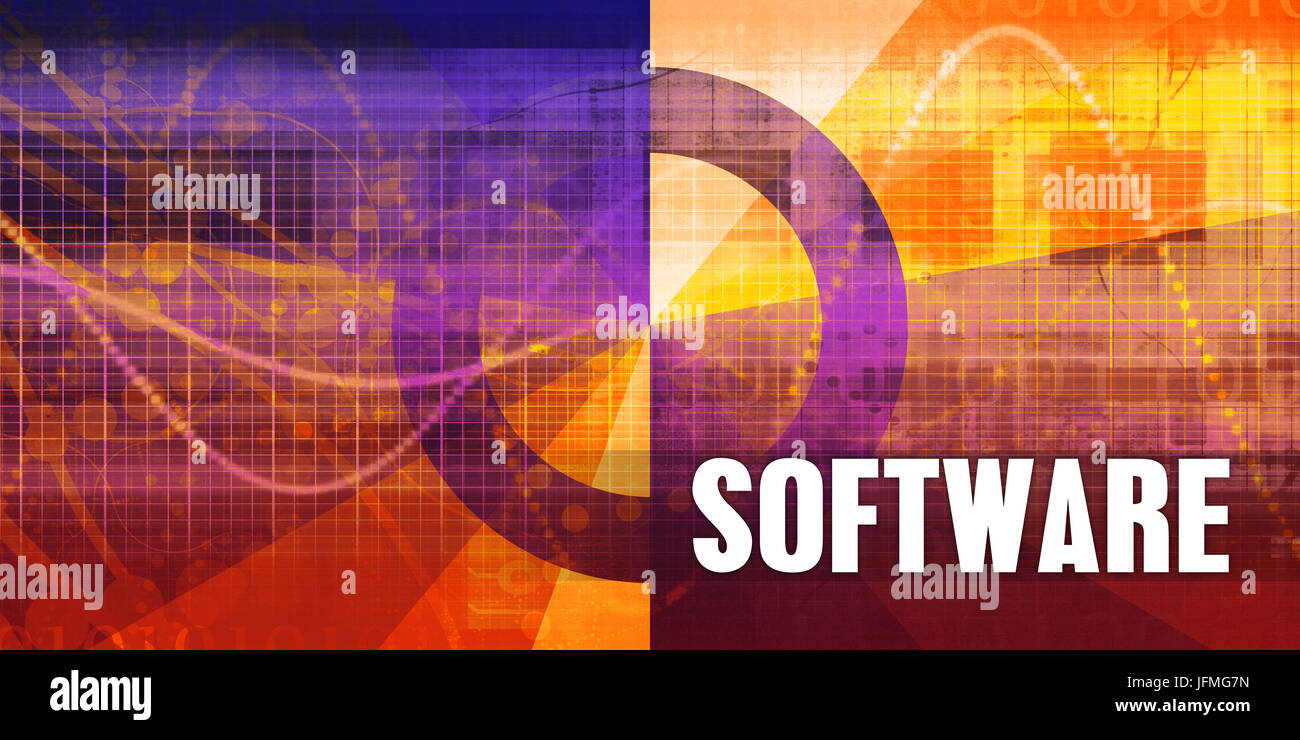 Software Focus Concept on a Futuristic Abstract Background Stock Photo ...