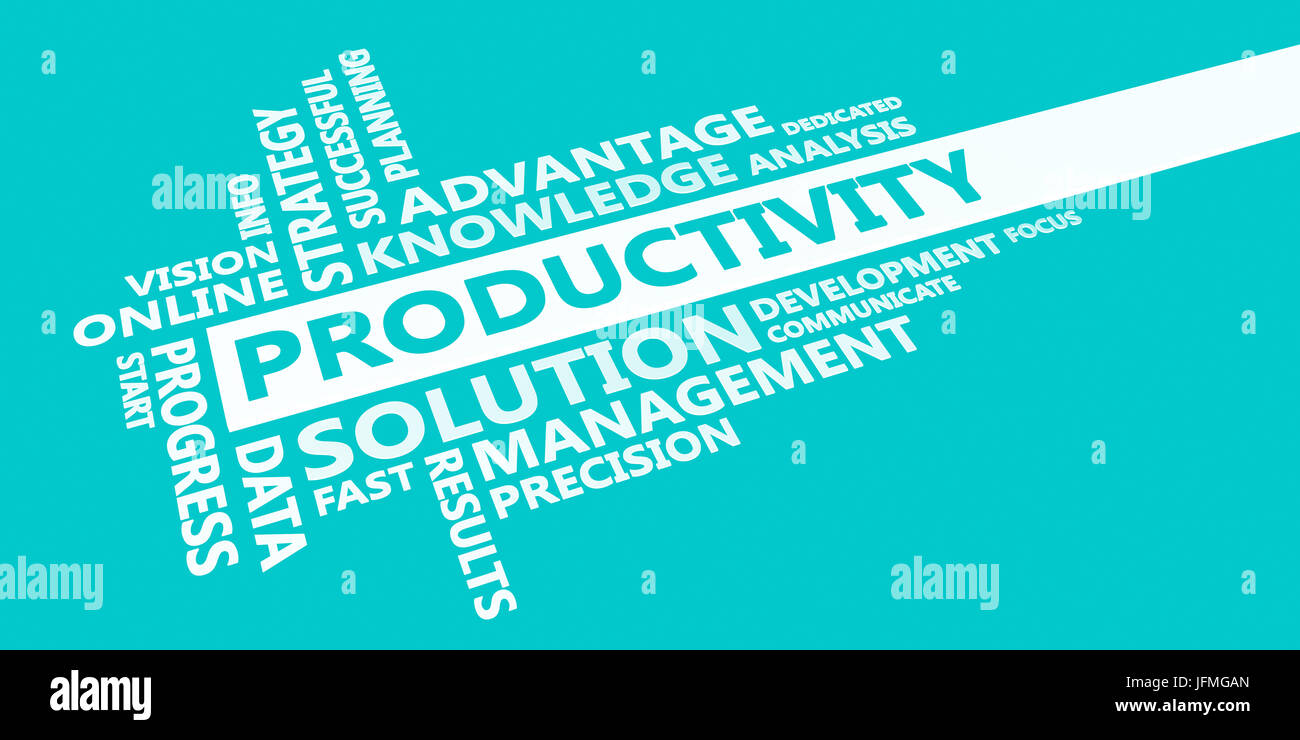 Productivity Presentation Background in Blue and White Stock Photo - Alamy