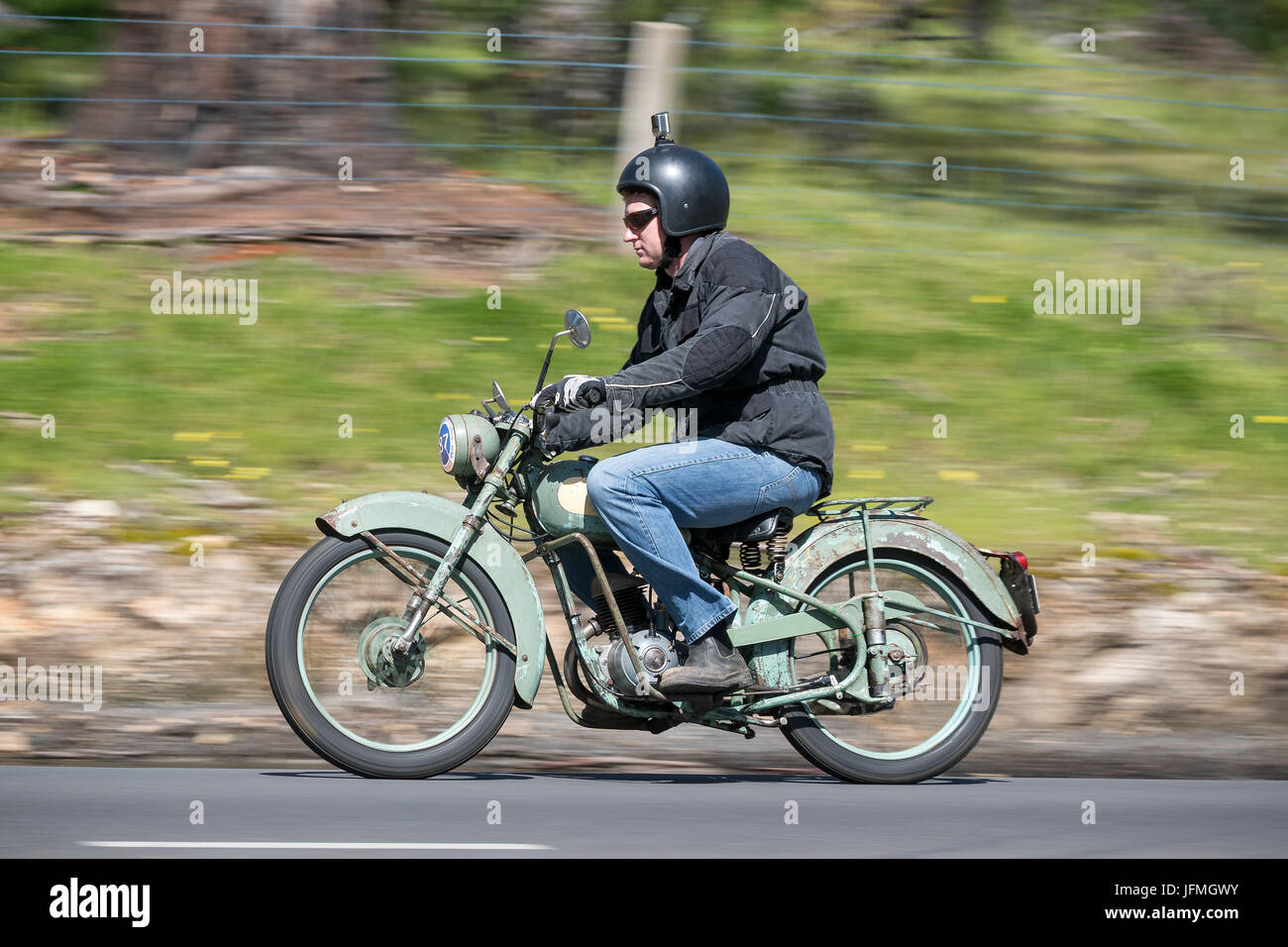 Vintage motorcycle rally hi-res stock photography and images - Alamy