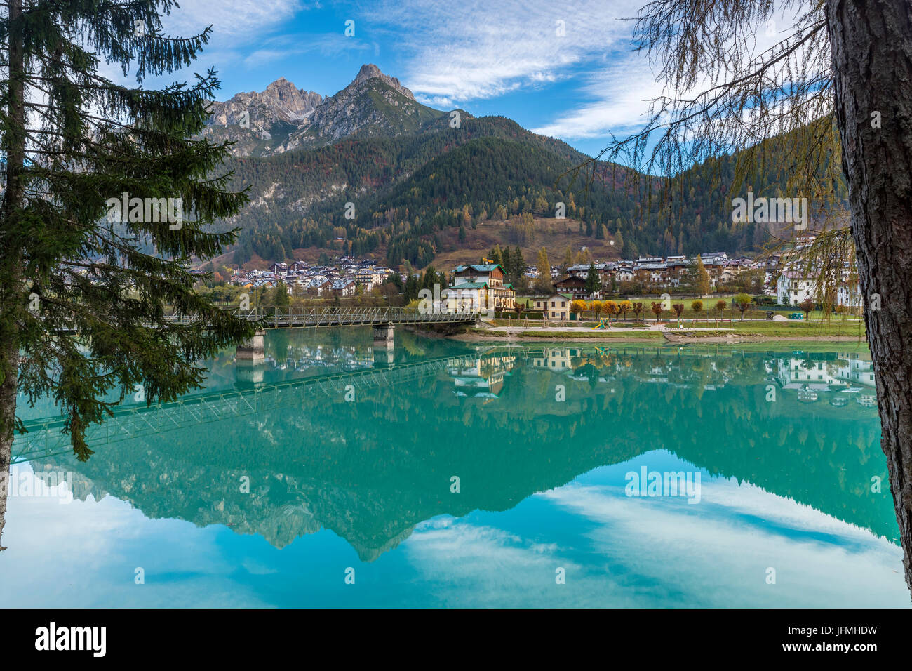 Lago di Santa Caterina and Auronzo di Cadore, the province of Belluno ...
