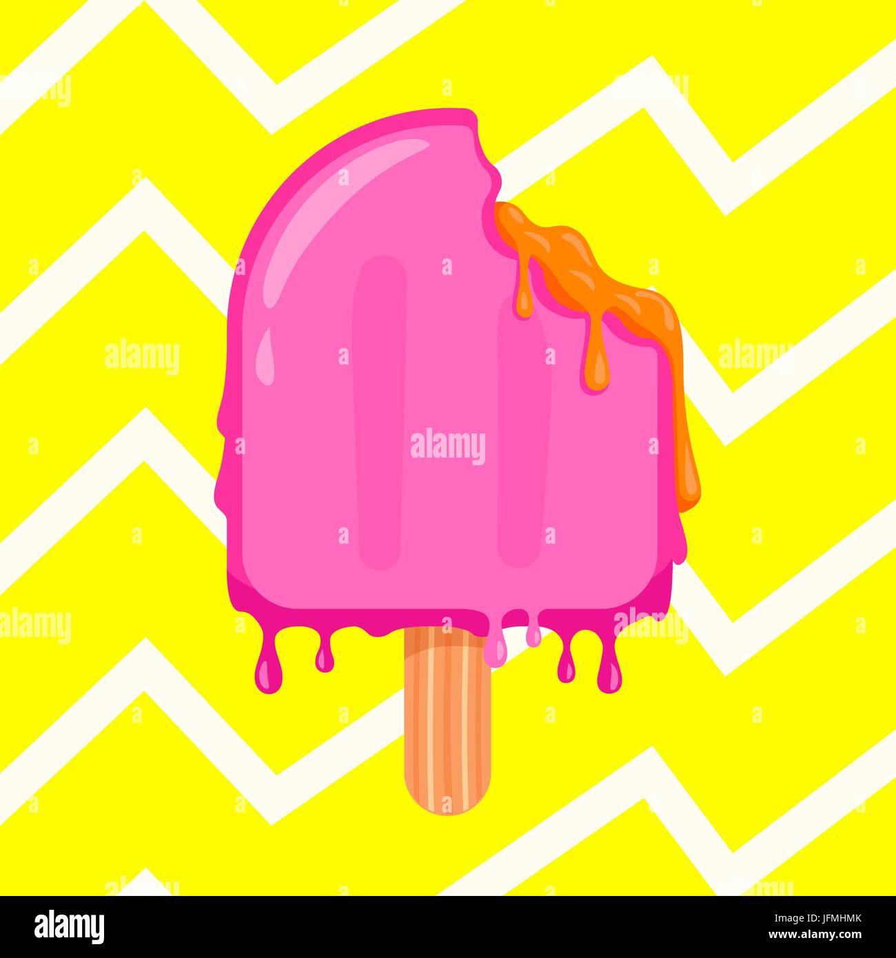 Tasty ice cream cherry Stock Vector Images - Alamy