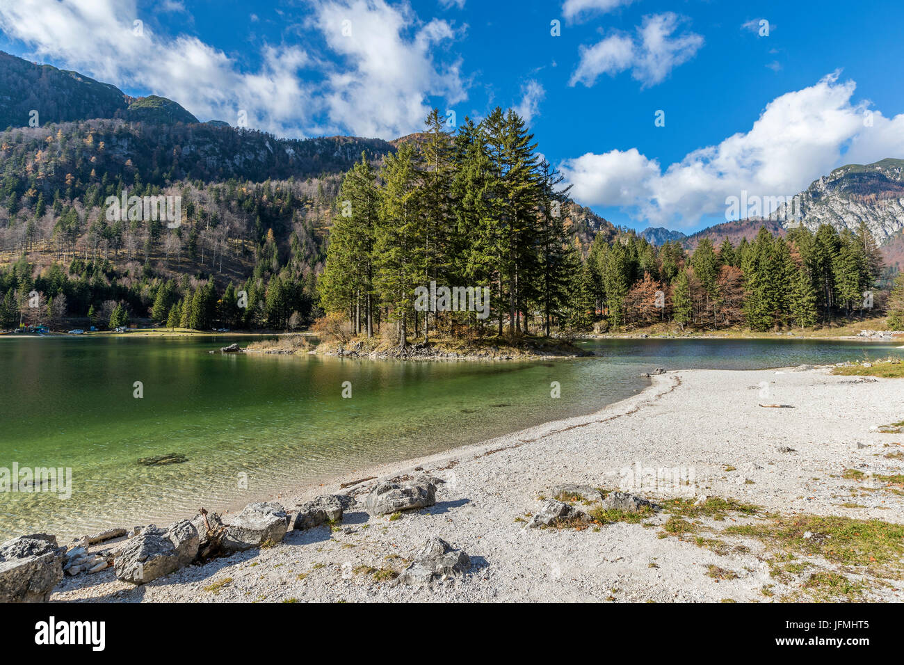 Lago del Predil, Province of Udine, region of Friuli-Venezia Giulia ...