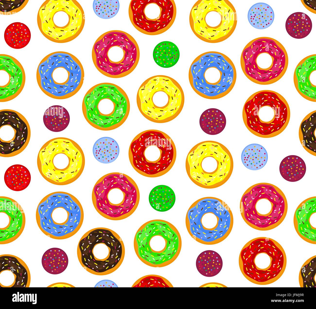 Seamless background of donuts with pastry pads Stock Vector Image & Art ...