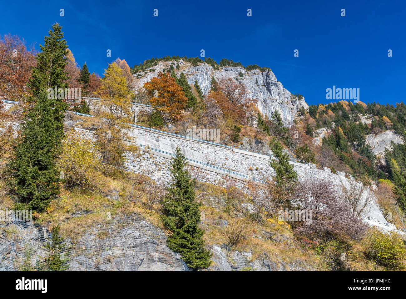 Passo di Monte Croce Carnico in the Carnic Alps, Paluzza, Province of ...