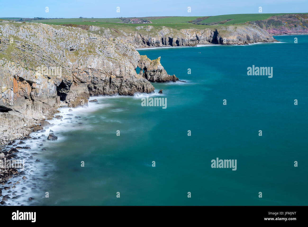 Griffith Lorts Hole seen from Stackpole Head, Stackpole Warren ...