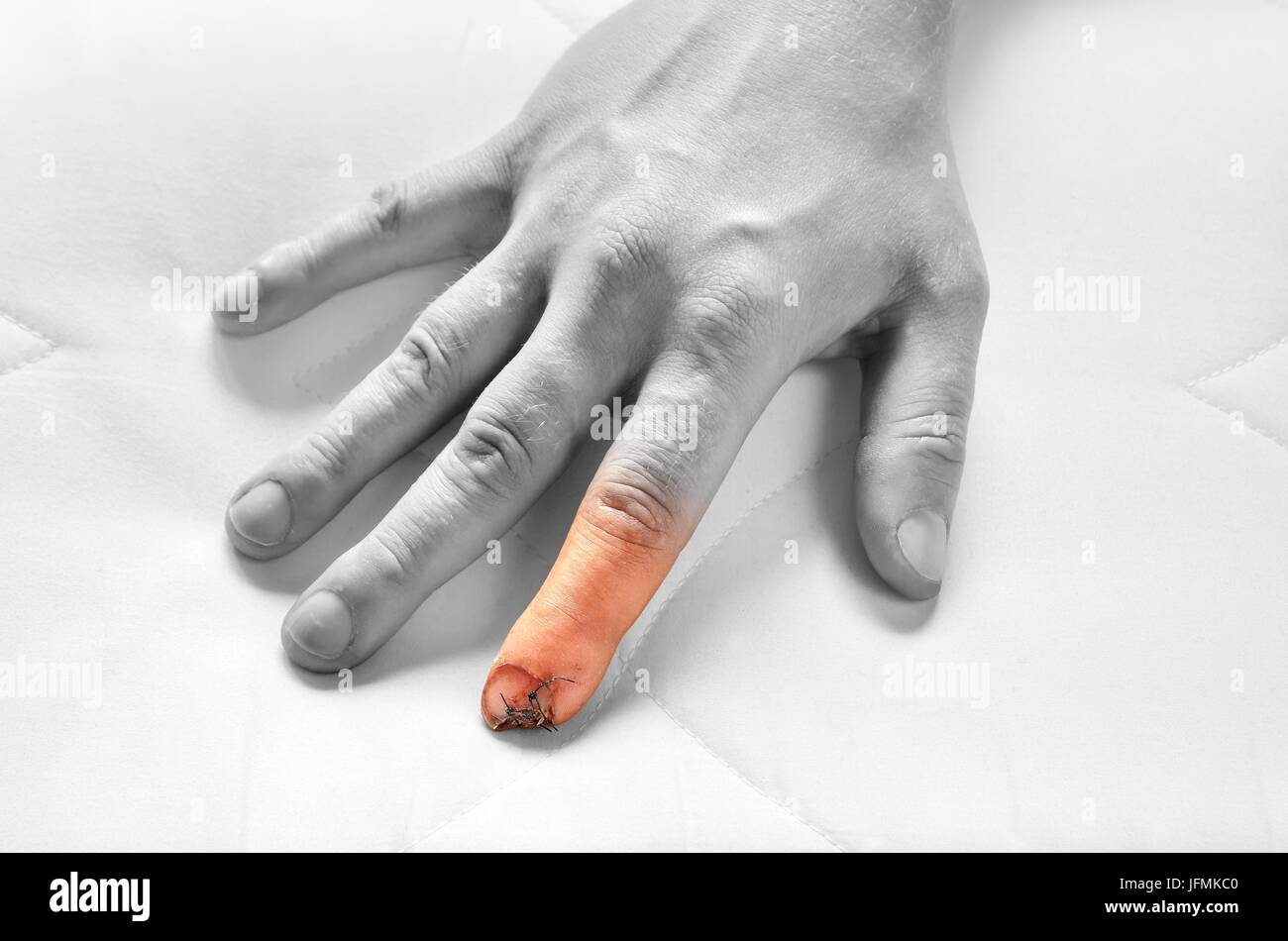 Man sore finger hi-res stock photography and images - Alamy