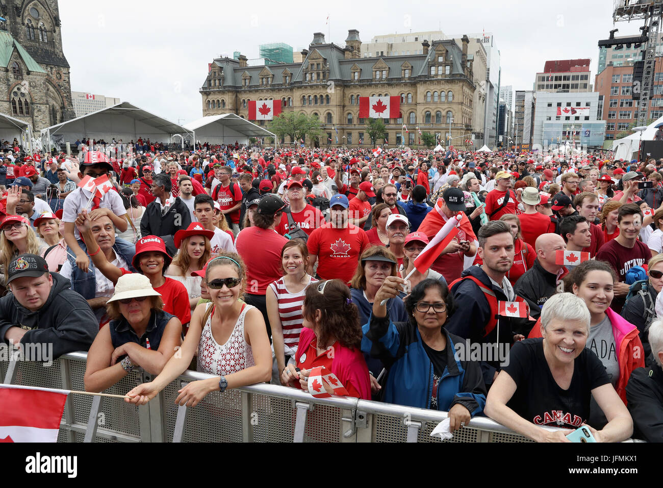 Crowds during Canada Day Celebrations on Parliament Hill, Ottawa ...