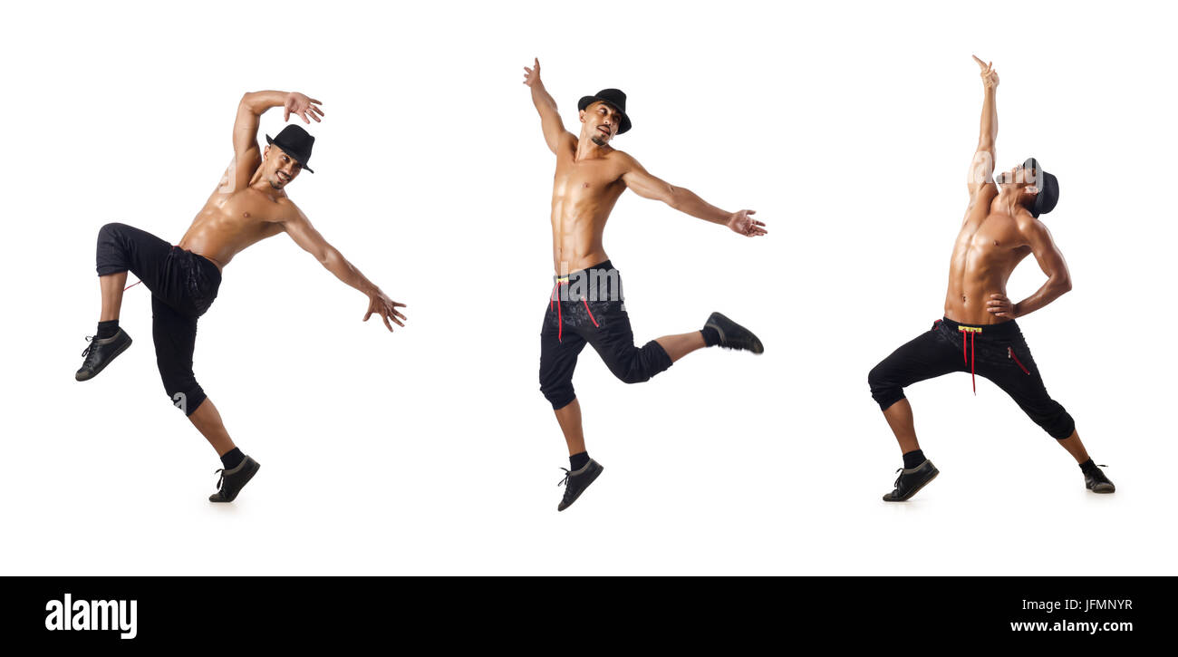 Collage of dancers isolated on white background Stock Photo - Alamy