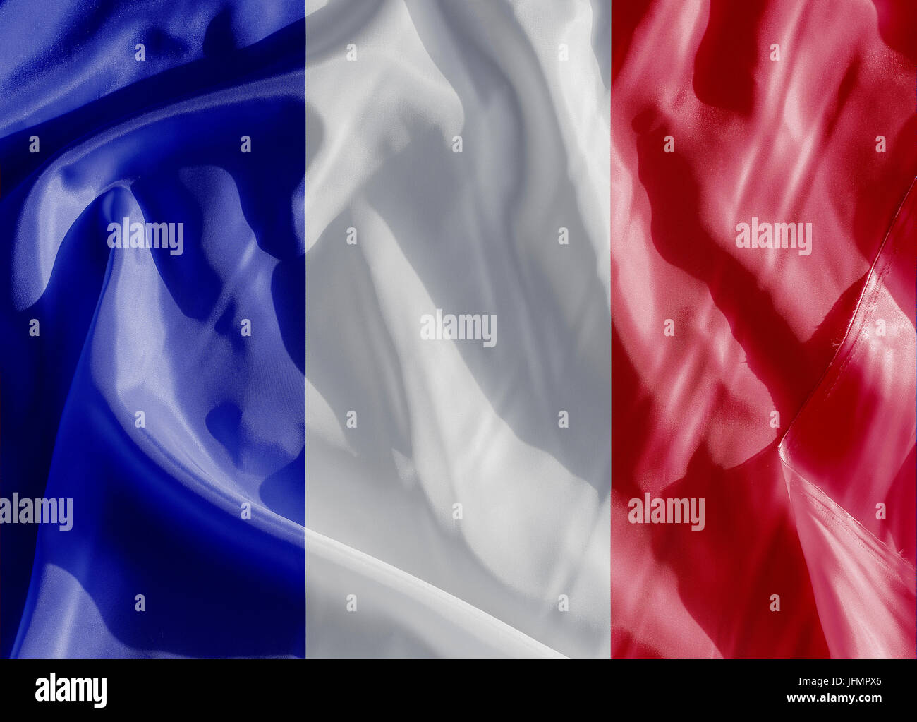 France Flag on a cloth Stock Photo - Alamy