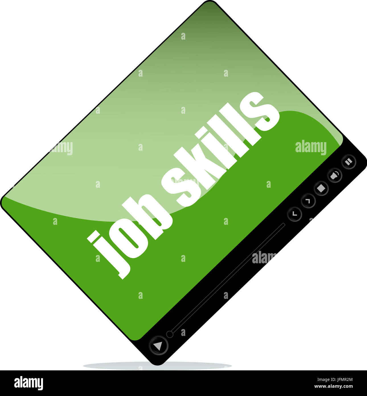 Video player for web with job skills words Stock Photo - Alamy