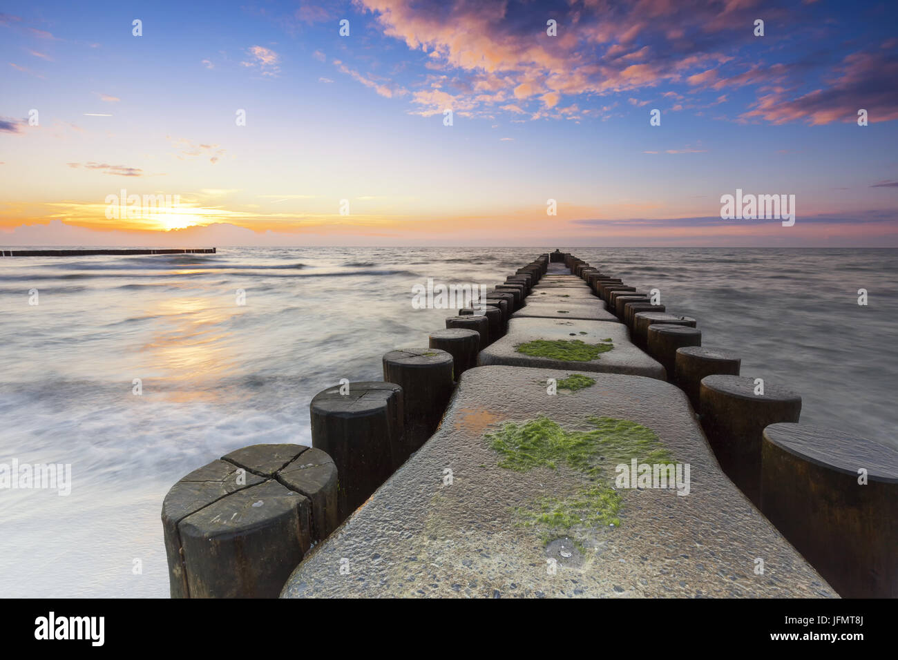 Groins on the baltic sea Stock Photo - Alamy