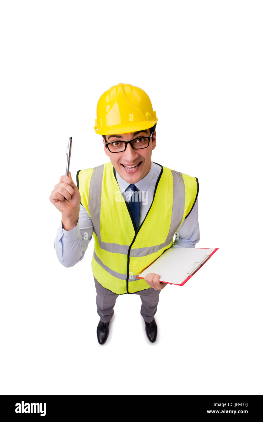 Construction supervisor isolated on the white background Stock Photo ...