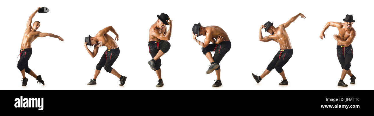 Collage of dancers isolated on white background Stock Photo - Alamy