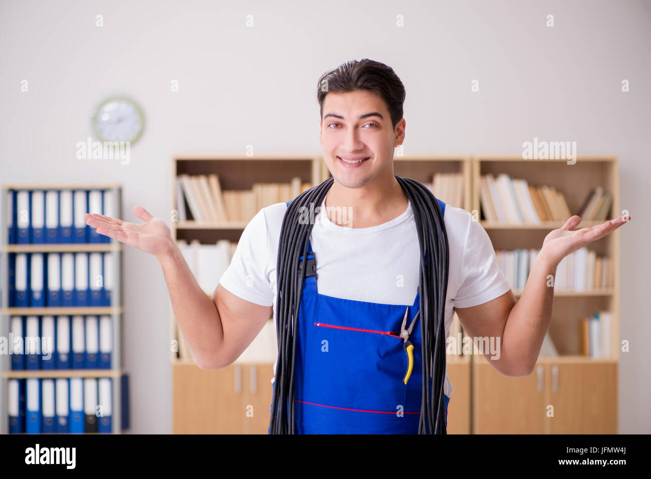 Office cabling hi-res stock photography and images - Alamy