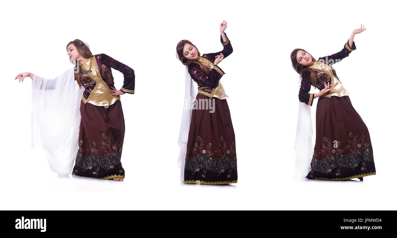 Young lady dancing traditional azeri dance Stock Photo - Alamy