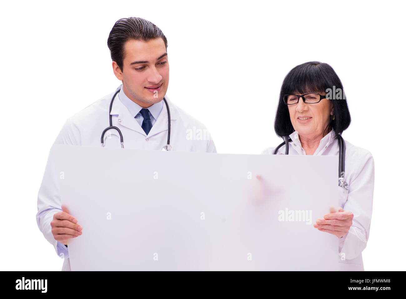 Two doctors isolated on the white background Stock Photo - Alamy