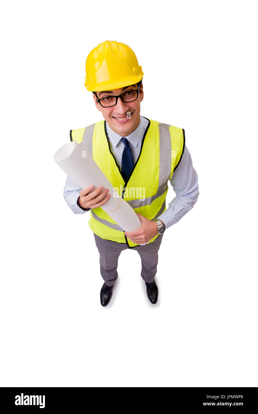 Construction supervisor isolated on the white background Stock Photo ...