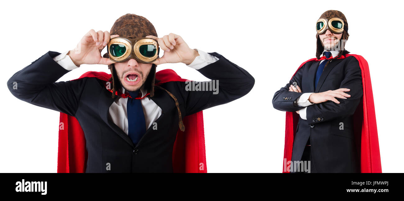 Man wearing red clothing in funny concept Stock Photo - Alamy