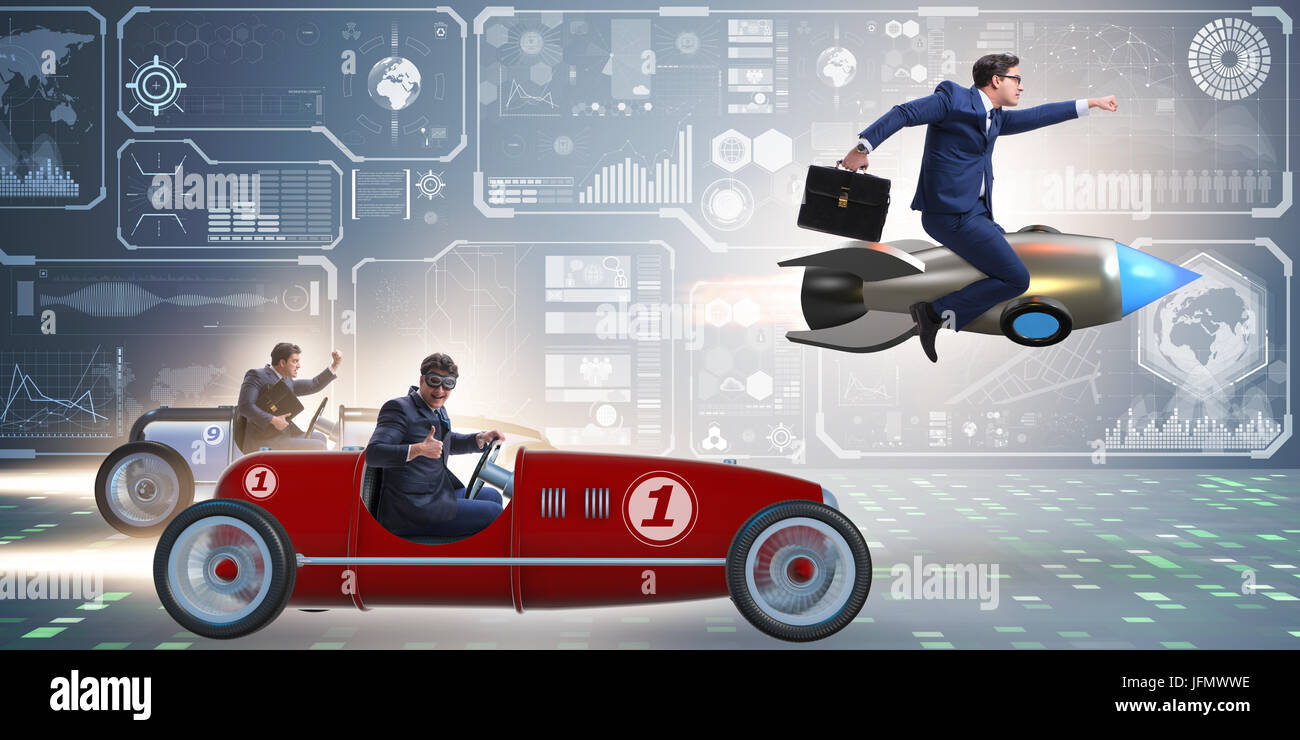 Competition concept with business people competing Stock Photo - Alamy