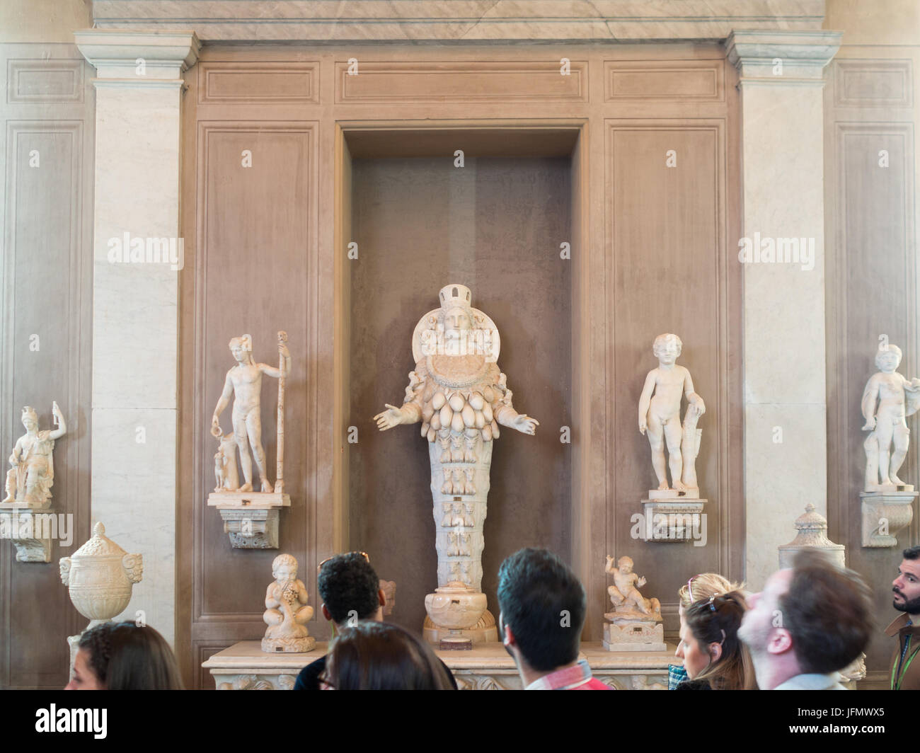 Visiting the Vatican Museum Roman sculptures gallery Stock Photo - Alamy