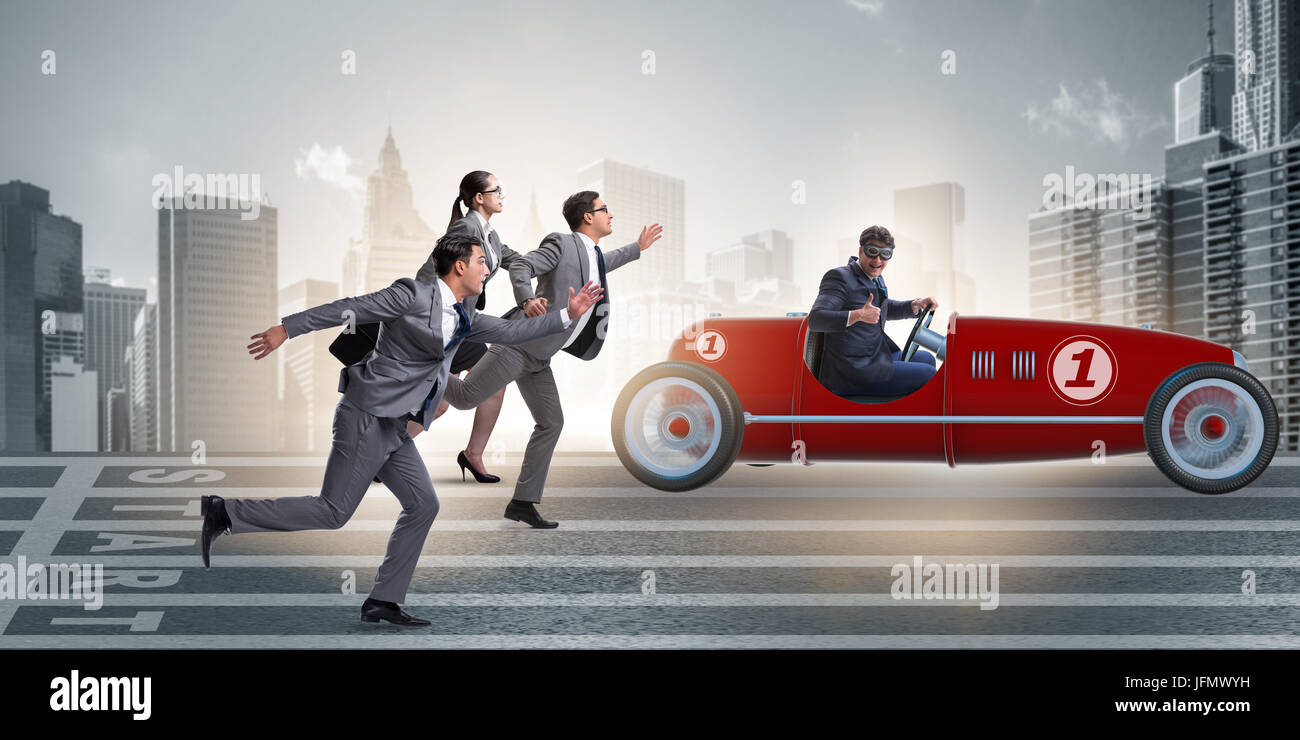 Competition concept with business people competing Stock Photo - Alamy