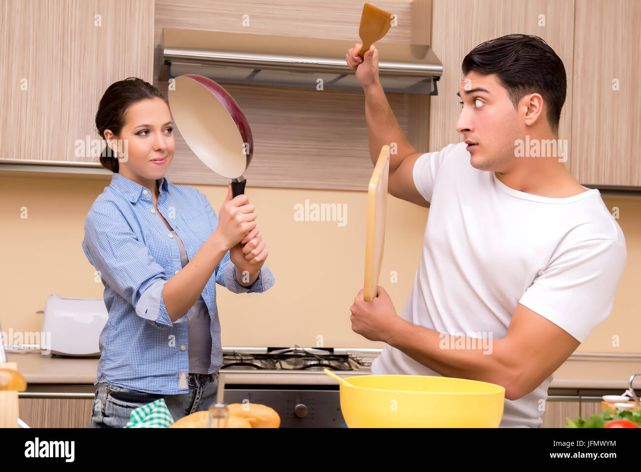 Family dinner couple fight hi-res stock photography and images - Alamy