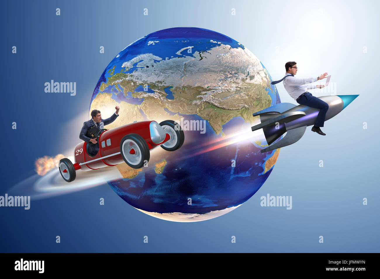 Competition concept with business people competing Stock Photo - Alamy