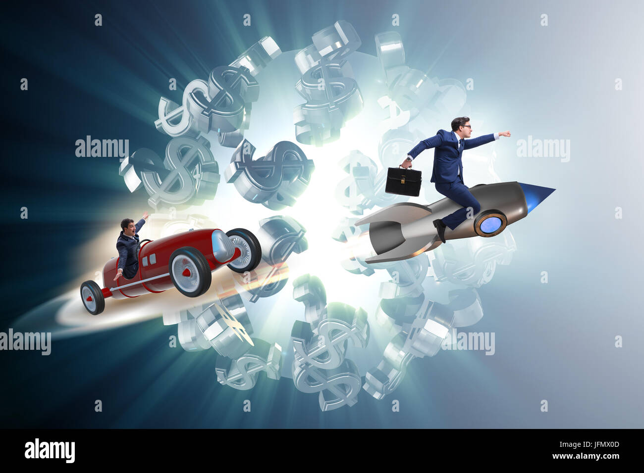 Competition concept with business people competing Stock Photo - Alamy