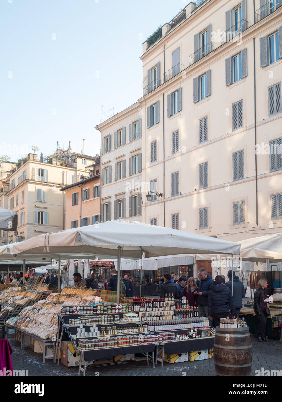 Campo de'Fiore food stalls Stock Photo - Alamy