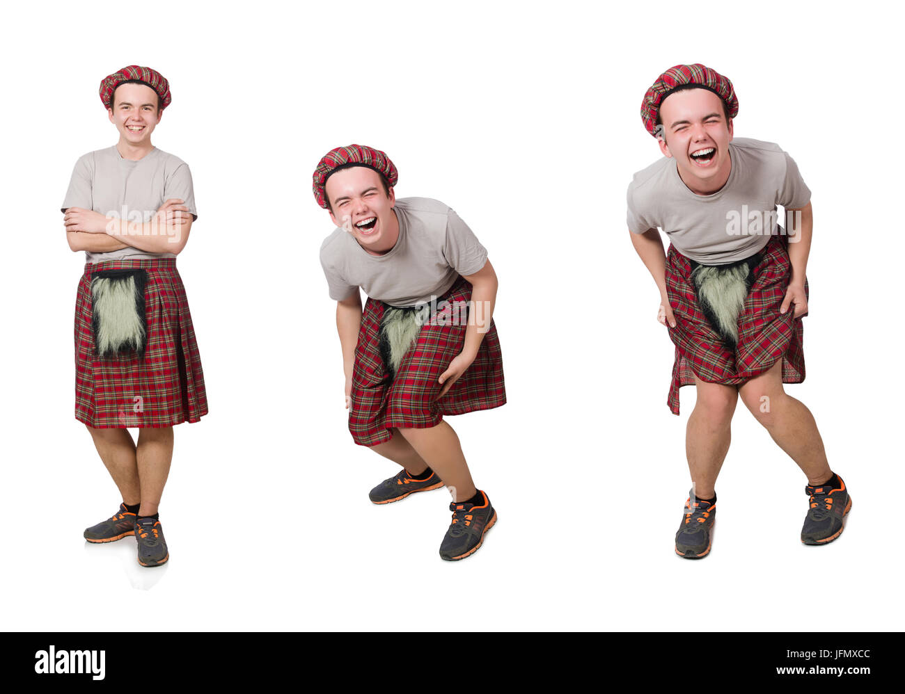 Funny scotsman isolated on white Stock Photo - Alamy