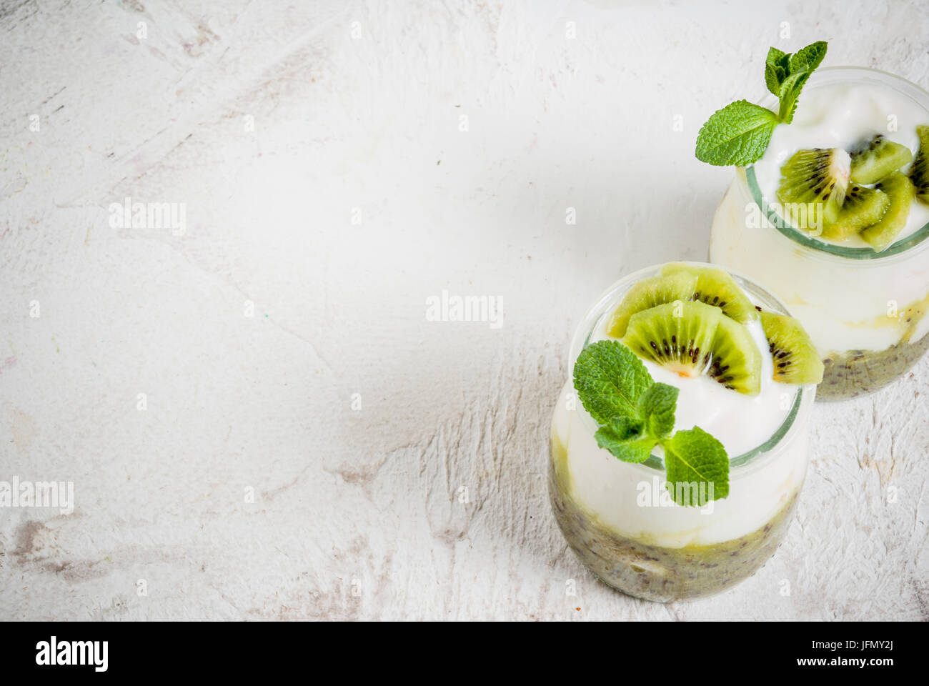 Two portions greek yogurt hi-res stock photography and images - Alamy