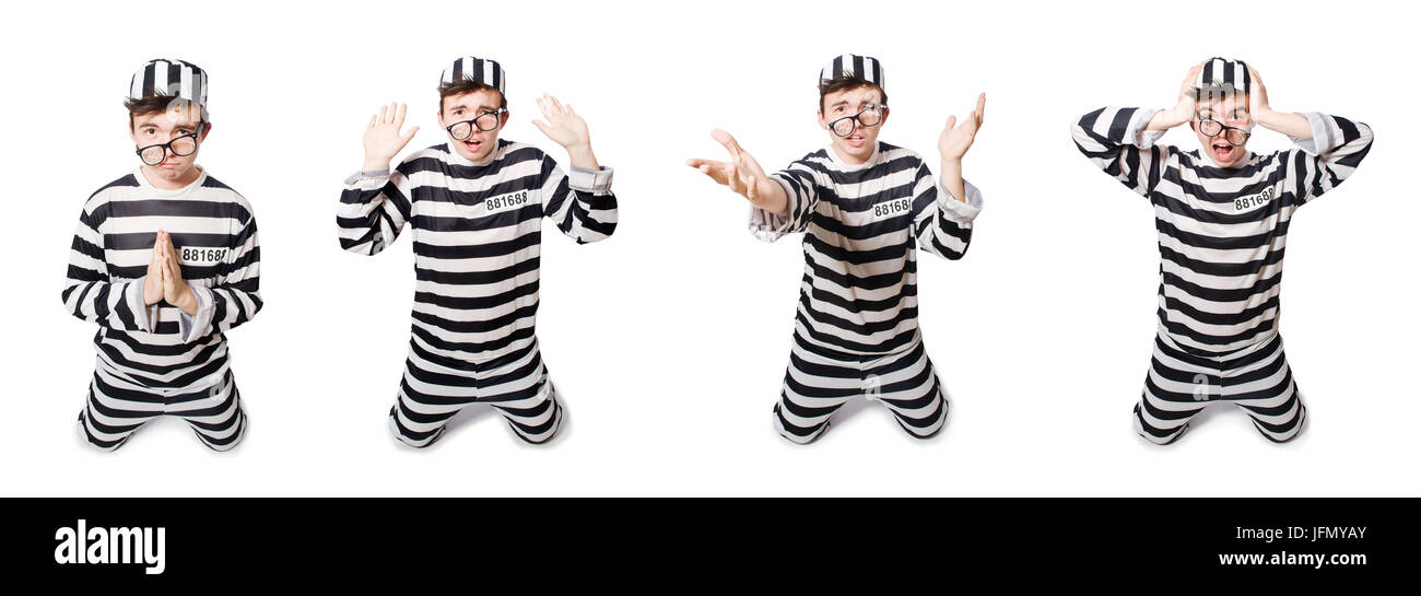 The funny prison inmate in concept Stock Photo - Alamy