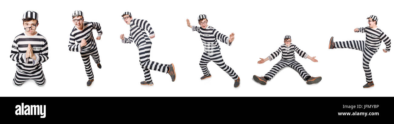 The funny prison inmate in concept Stock Photo - Alamy