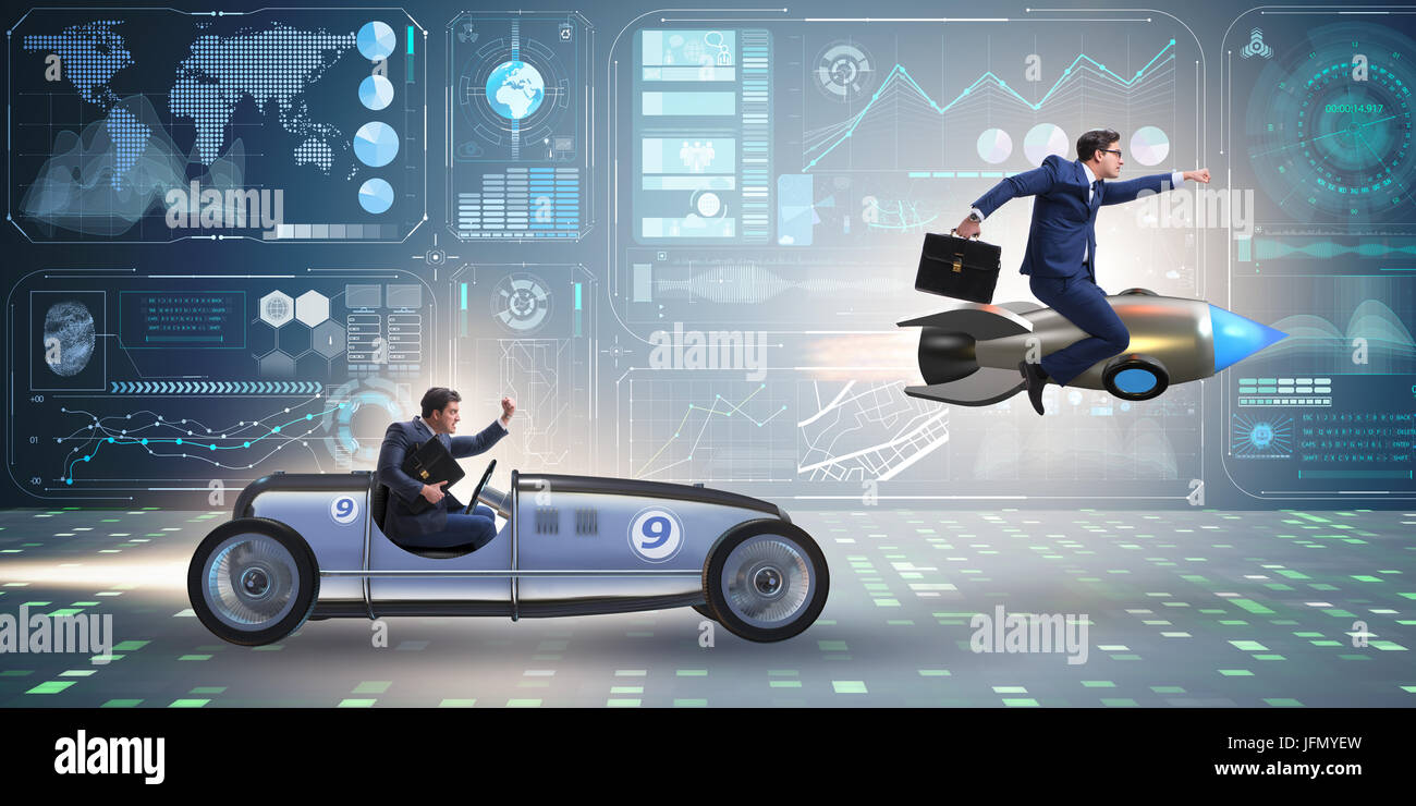The competition concept with business people competing Stock Photo - Alamy