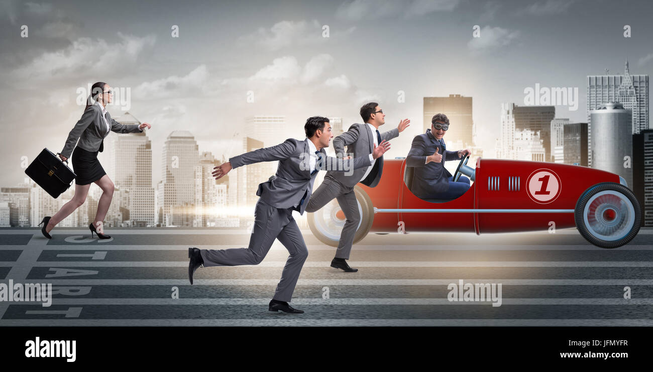 The competition concept with business people competing Stock Photo - Alamy