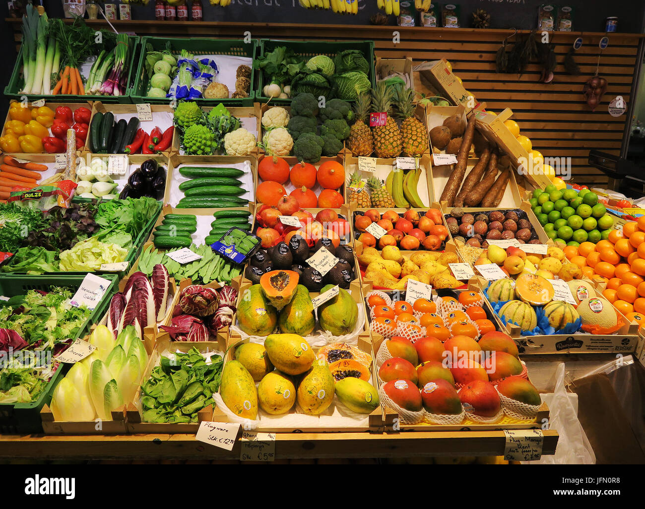 Fruit salad stall hi-res stock photography and images - Alamy