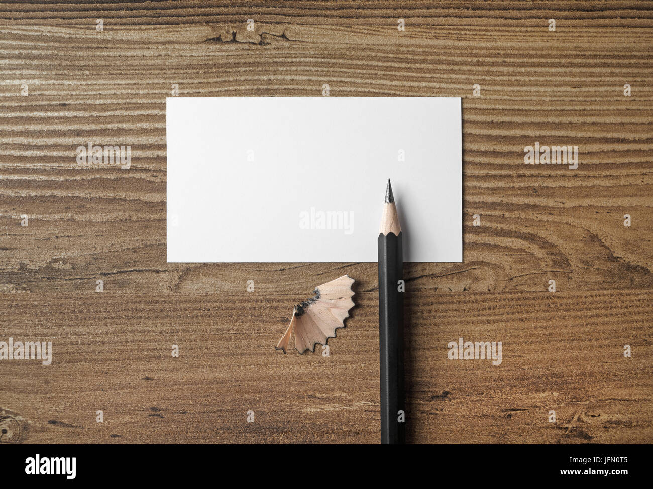 Business card and pencil Stock Photo - Alamy