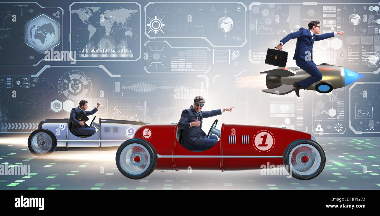 The competition concept with business people competing Stock Photo - Alamy