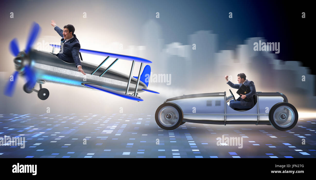 Car airplane race hi-res stock photography and images - Alamy