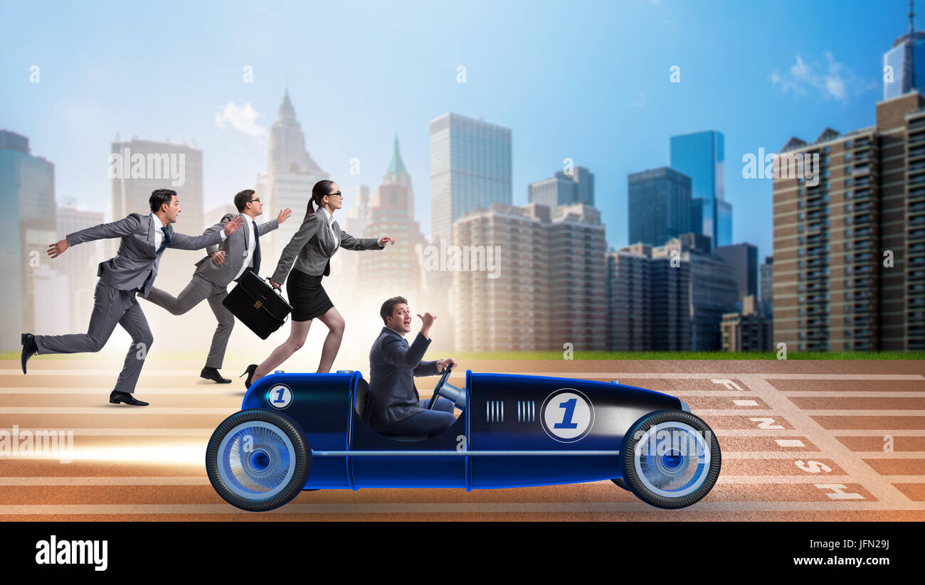 The competition concept with business people competing Stock Photo - Alamy