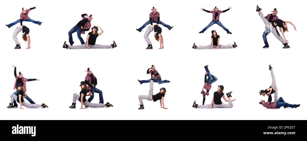 The pair of dancers dancing modern dances Stock Photo - Alamy