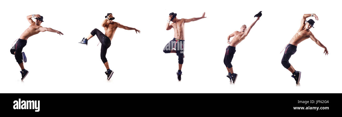 The ripped dancer isolated on the white Stock Photo - Alamy