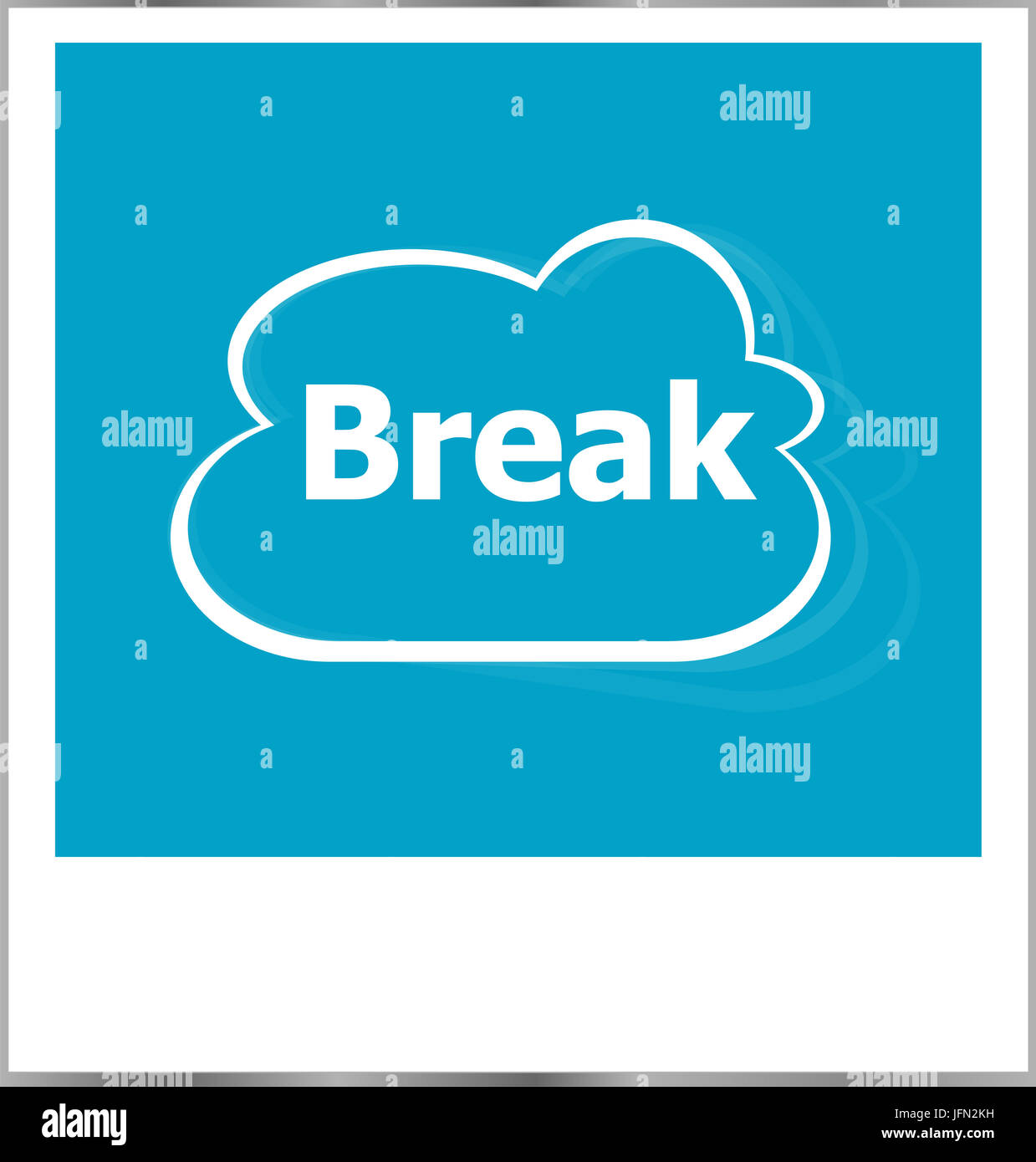 photo frame with break word, business concept Stock Photo - Alamy