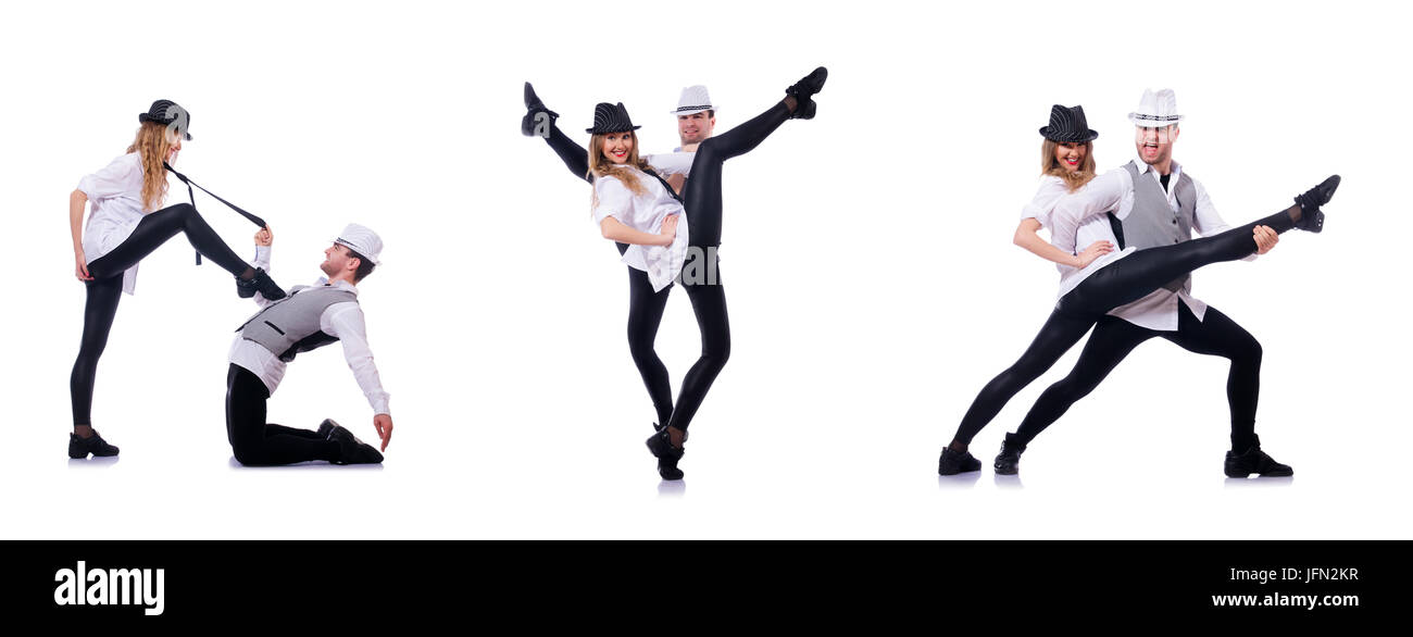 The pair of dancers dancing modern dances Stock Photo - Alamy