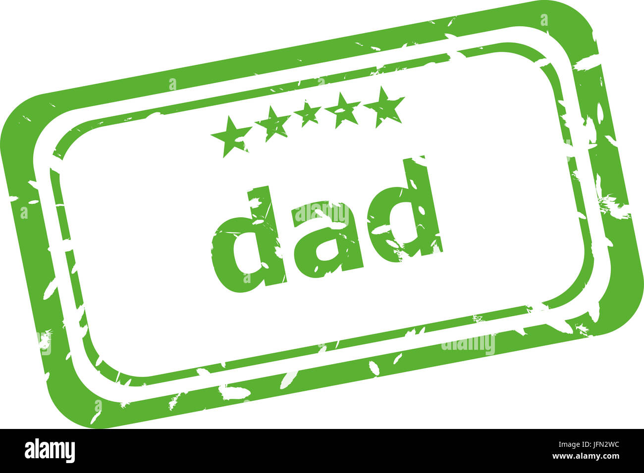 dad word on rubber stamp over a white background Stock Photo - Alamy