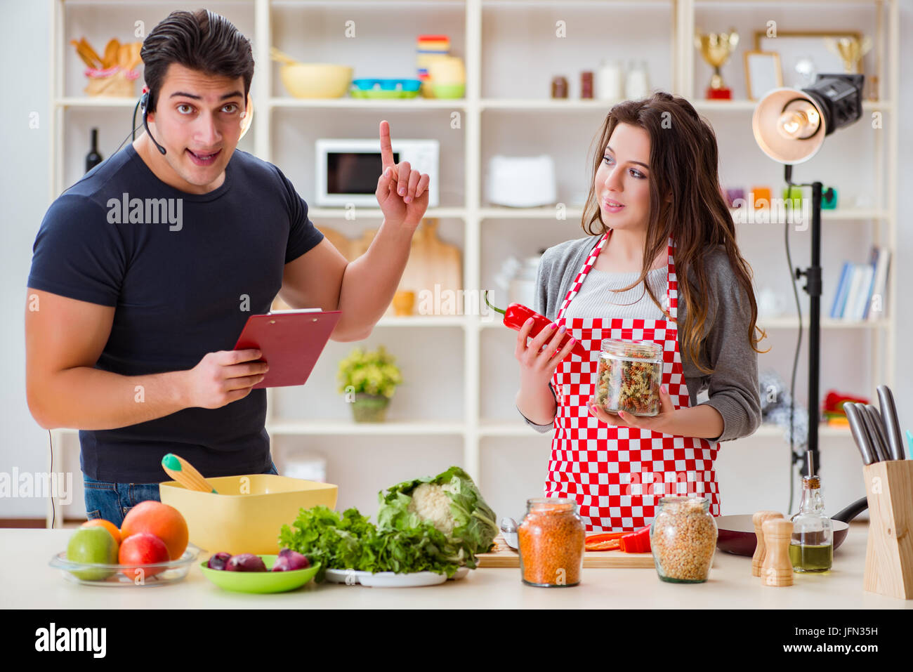 The food cooking tv show in the studio Stock Photo - Alamy