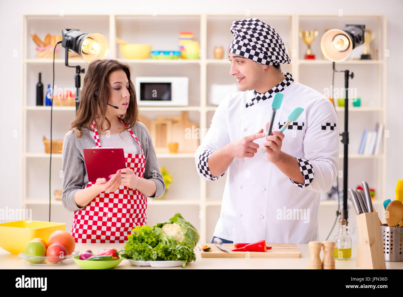 The food cooking tv show in the studio Stock Photo - Alamy