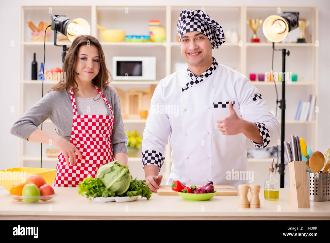 The food cooking tv show in the studio Stock Photo - Alamy