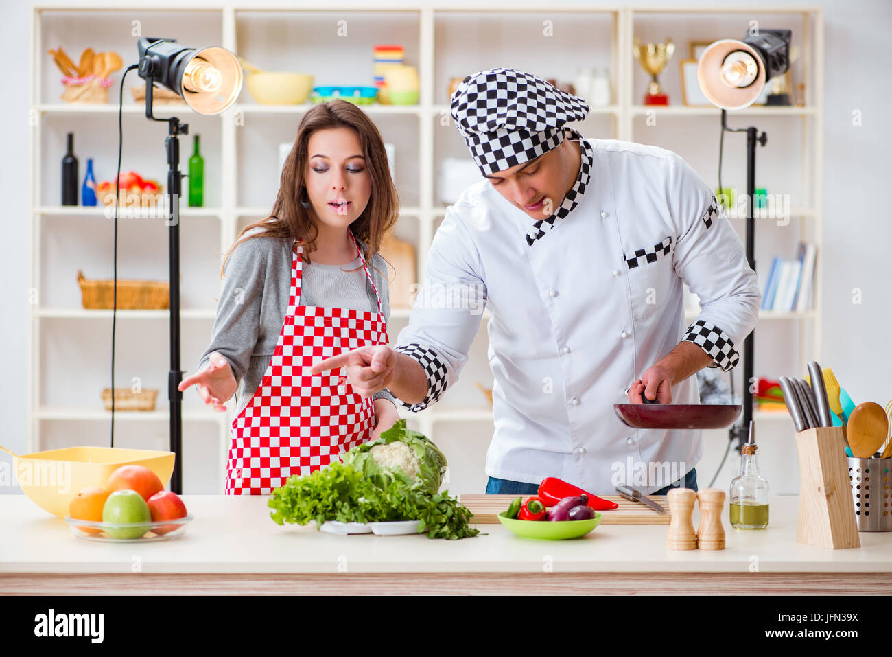 The food cooking tv show in the studio Stock Photo - Alamy